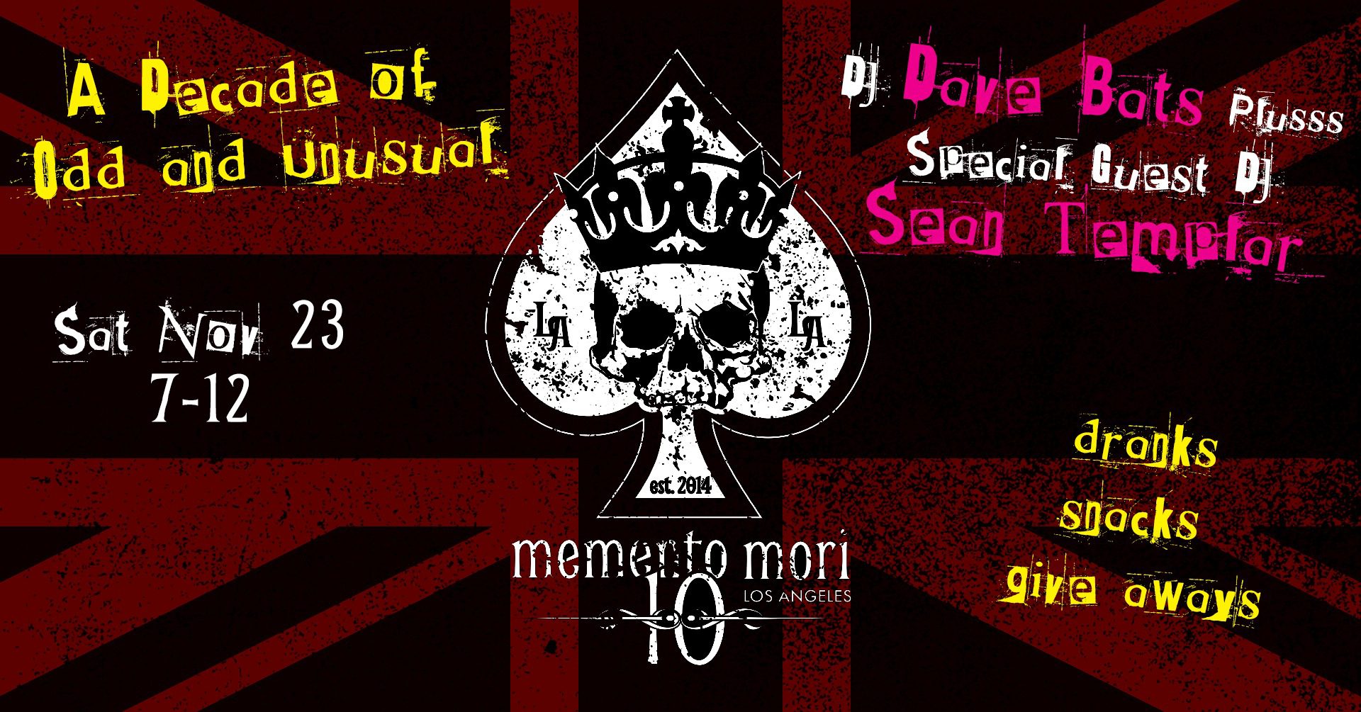 10 Year Anniversary PARTY - Memento Mori Los Angeles